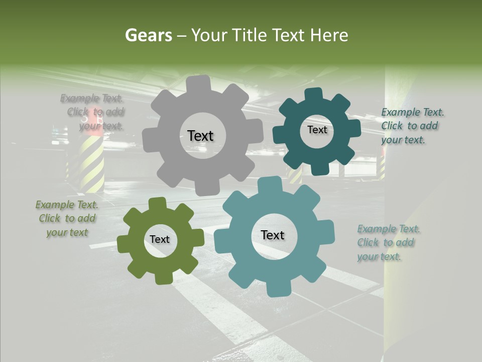 Road Markings Illuminated Underground PowerPoint Template - Download ...