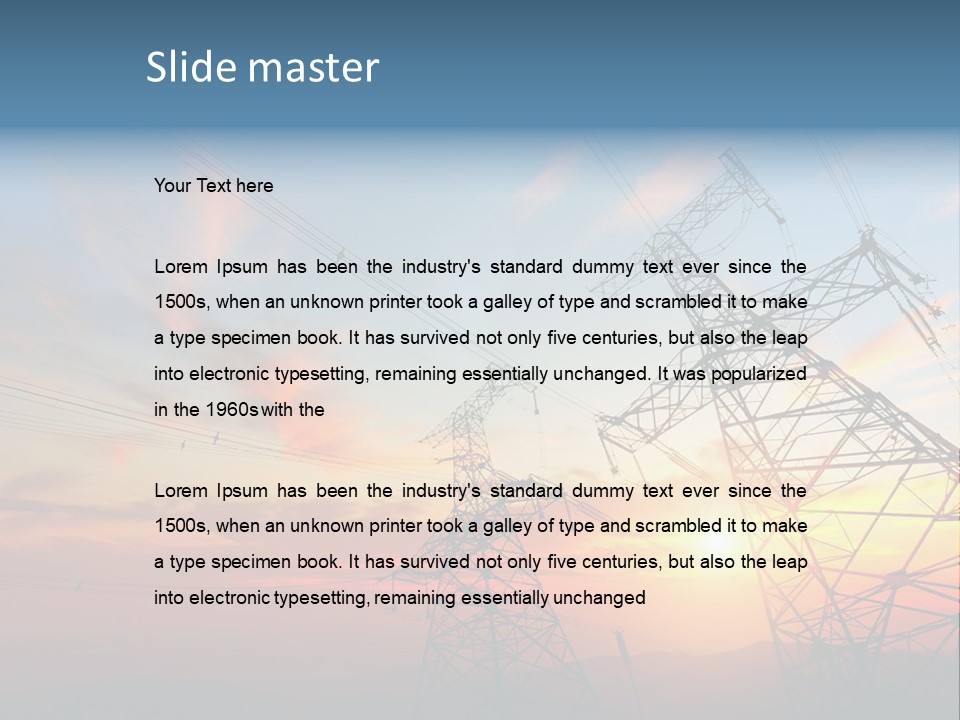 Pylon Energetic Tower PowerPoint Template - Download now for free ...