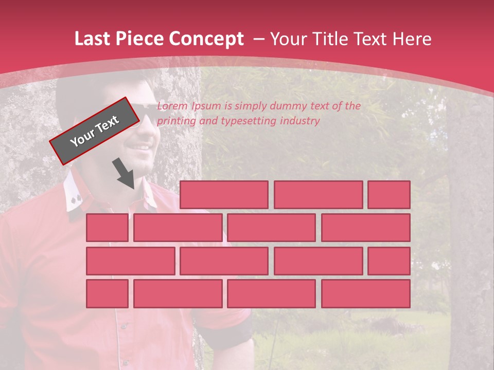 Man On A Background Of Trees PowerPoint Template - Download now for ...